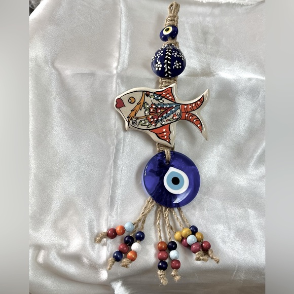Accents | Evil Eye Fish Lady Bug Hand Blown Glass Handpainted Good Luck ...